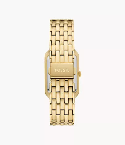 Women's Fossil Raquel Three-Hand Date Gold-Tone Stainless Steel Watch ...